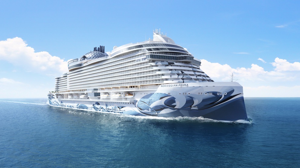 New ship Norwegian Prima is a journey into space with a huge pool deck ...